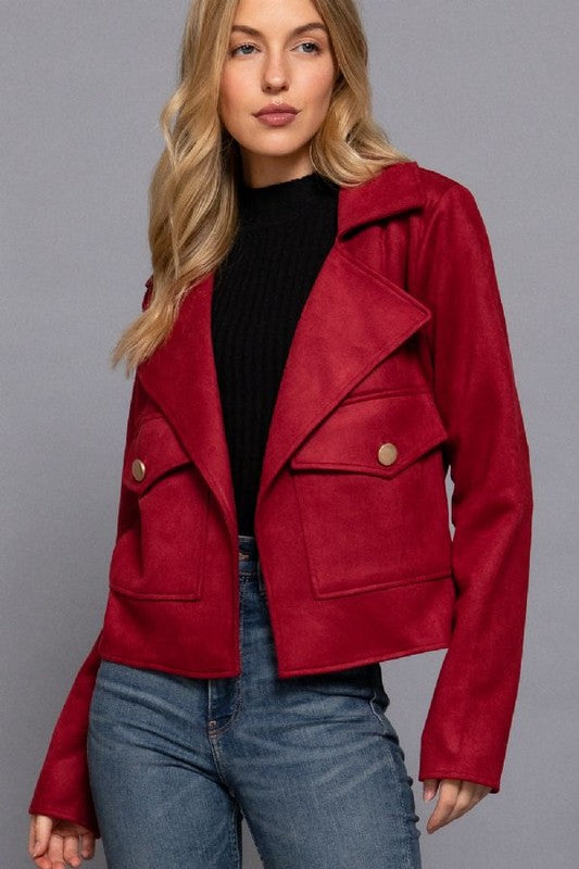 Notched Collar Jacket – Bumble B Boutique